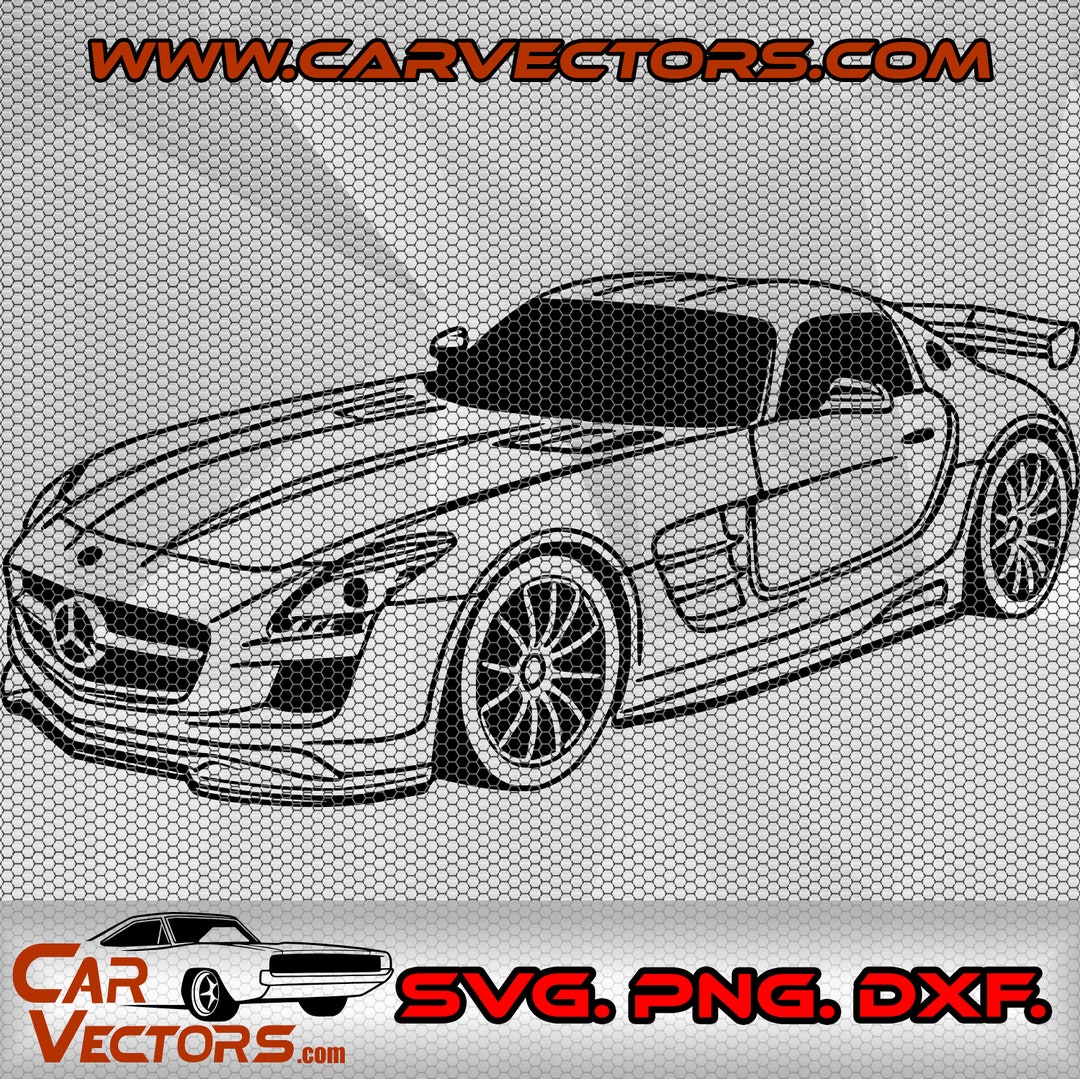 Mercedes SLS AMG SVG, Mercedes Sls Amg Png, Sls Amg Vector Art,mercedes ...