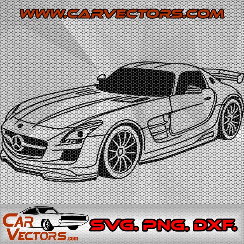 Mercedes SLS AMG SVG, Mercedes Sls Amg Png, Sls Amg Vector Art,mercedes ...