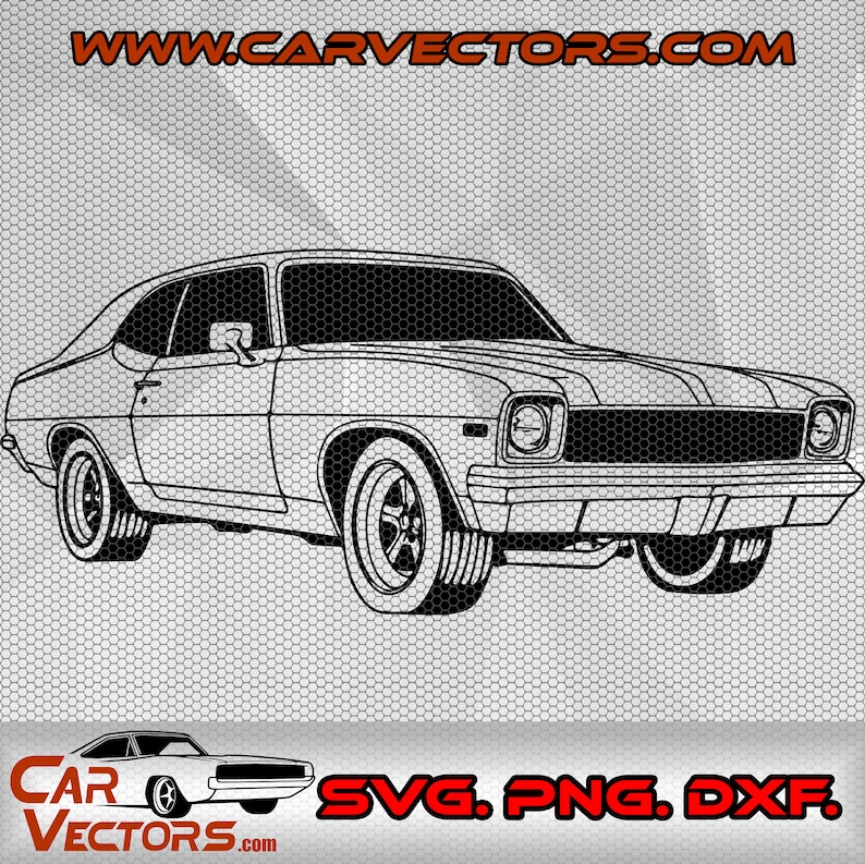 Chevrolet Nova SS American Muscle SVG, PNG, Vector Art Illustration ...