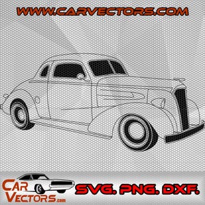 1937 Chevrolet Coupe SVG , 1937 Chevrolet Coupe , Vector, Illustration ...