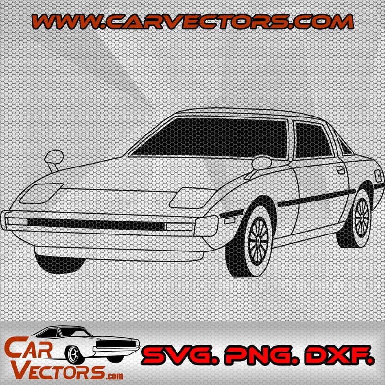 1980 Mazda RX-7 Savanna Svg, JDM Mazda Rx7 Wankel cricut, RX7 ...