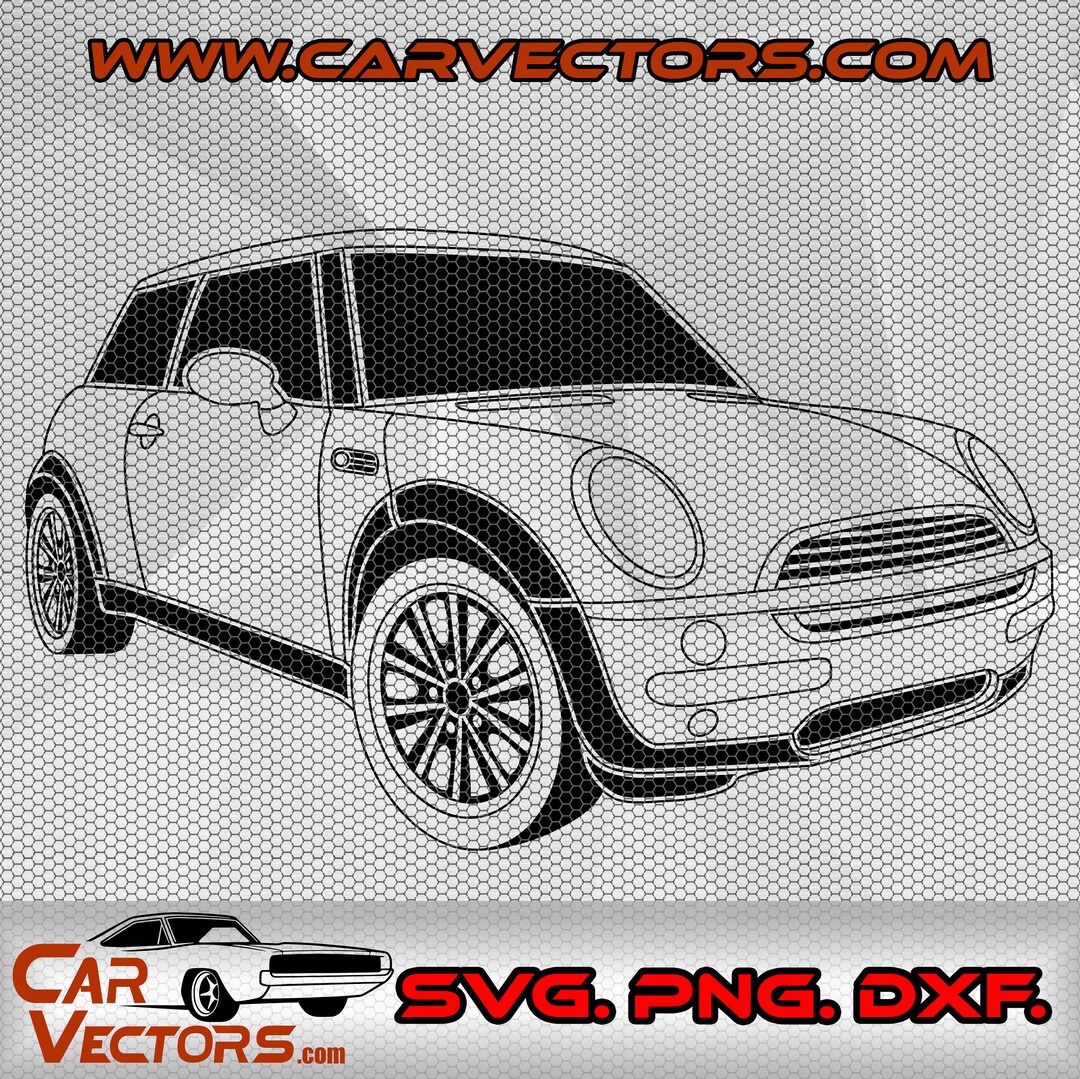Mini Cooper 2nd Gen 2012 Svg, Mini Car Cricut, Mini Cooper Silhouette ...