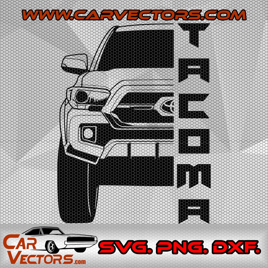 Toyota Tacoma Pick up 2020 SVG, Toyota Tacoma Png,cut File, Drawing ...