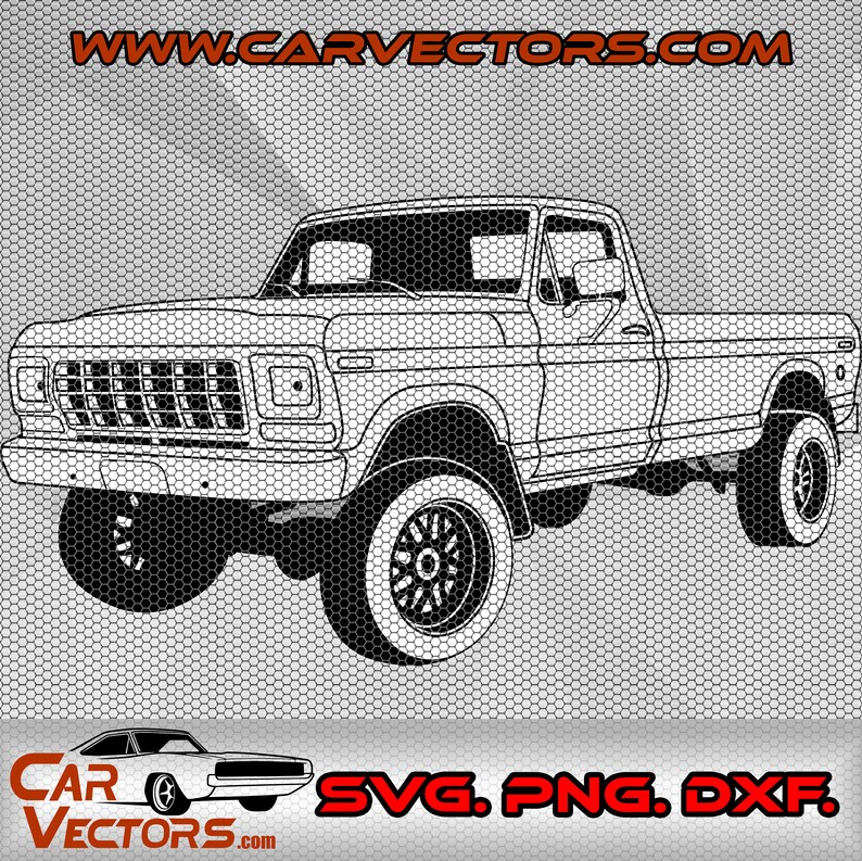 1978 Ford F-250 Pickup Truck SVG, Ford Old Pick up Truck Png, Ford F ...
