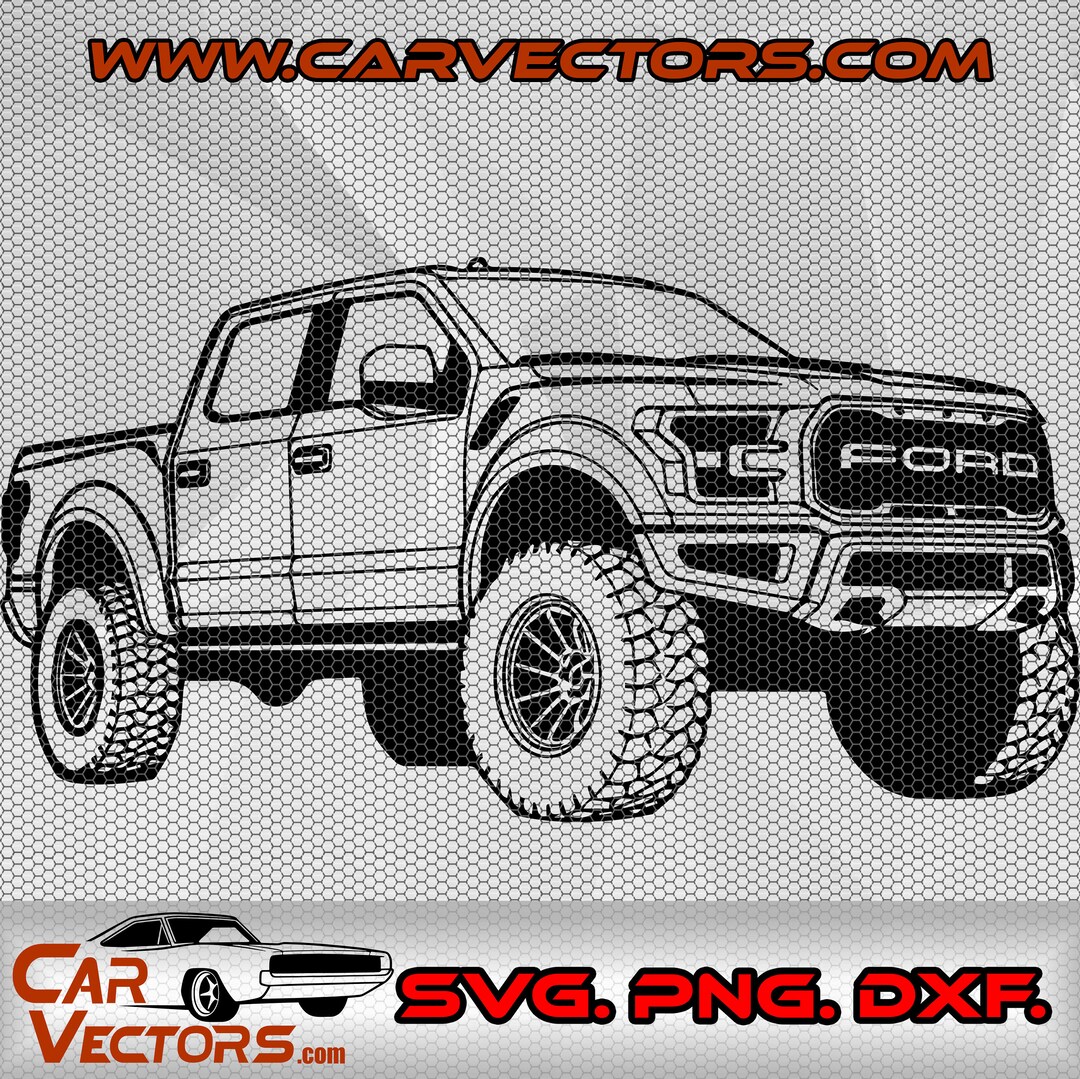 Ford Ranger Raptor SVG Pick up Truck PNG SVG, Cut File, Drawing ...