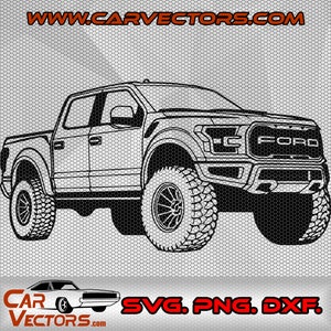 Ford Ranger Raptor SVG Pick up Truck PNG SVG, Cut File, Drawing ...