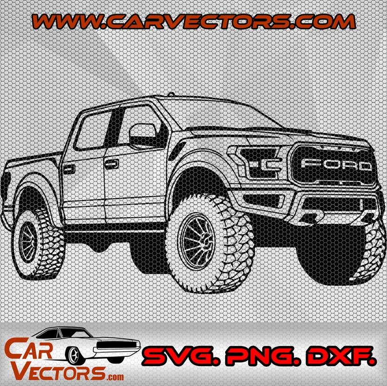 Ford Ranger Raptor SVG Pick up Truck PNG SVG, Cut File, Drawing ...