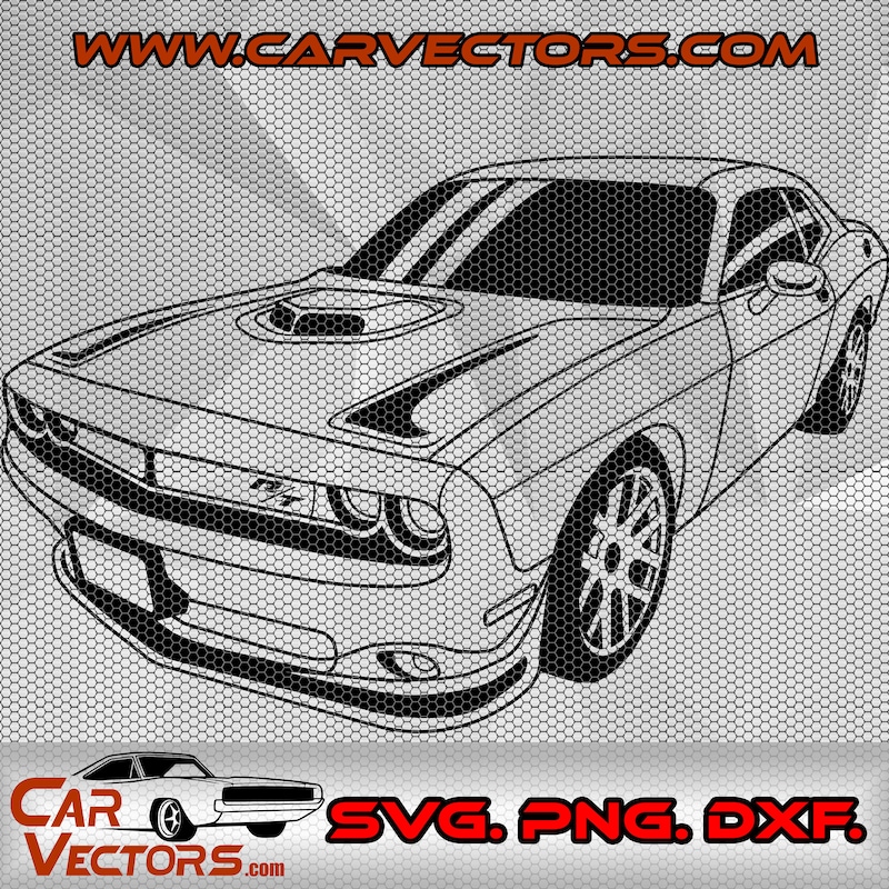 Dodge Challenger Svg - Etsy