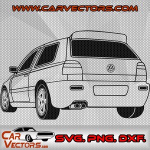 Volkswagen Golf III MK3 Coupe Rear SVG, Vw Golf 3 Png, Volkswagen Golf ...