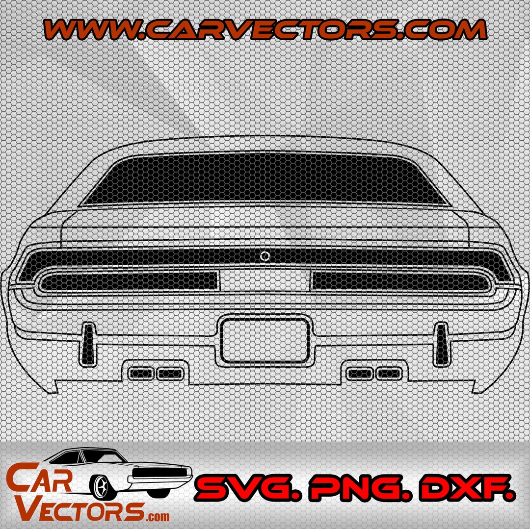 1970 Challenger Rear View SVG, 70' Challenger PNG, Challenger Vector ...