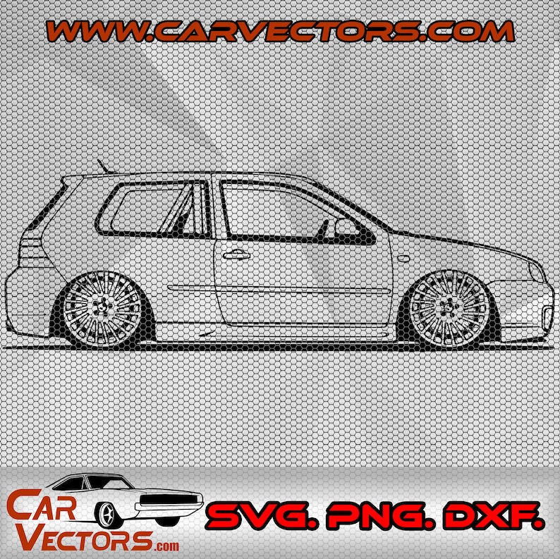 Volkswagen Golf IV 4 Coupe SVG, Vw Golf 4 Png, Volkswagen Golf 4 Gti ...