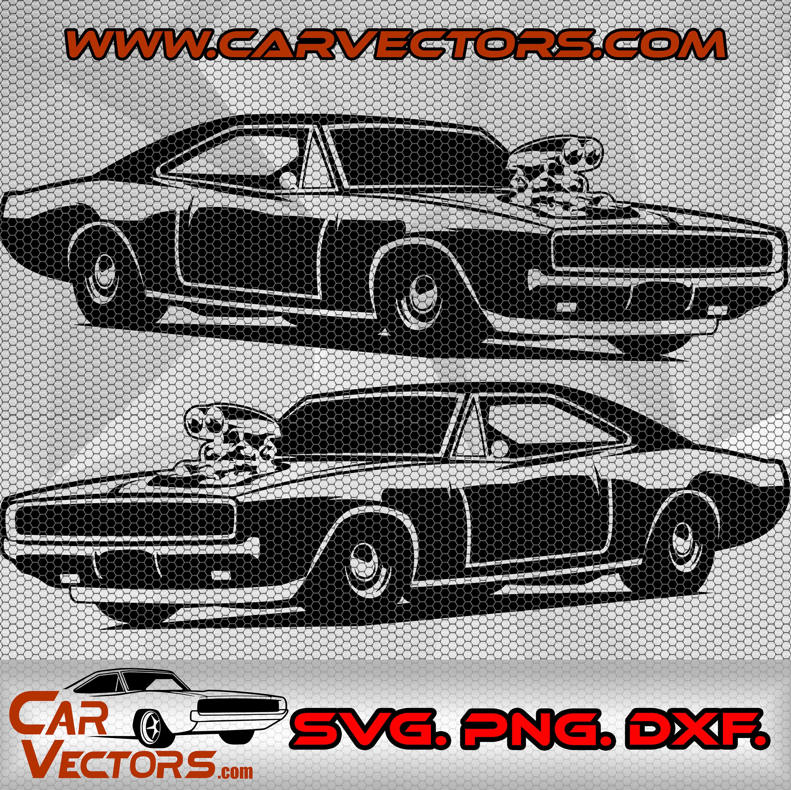 1969 Charger Supercharger Hood SVG, 1969 Charger PNG, 1969 Charger ...