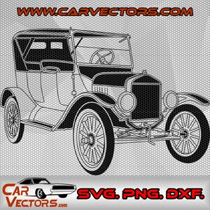 1924 Model T Touring SVG , 1924 Model T Touring PNG , Vector ...
