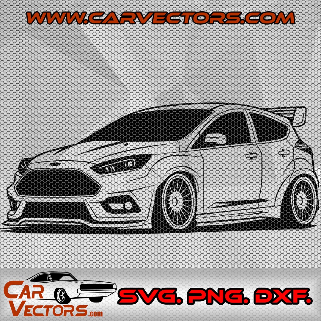 Rally Ford Focus SVG, DXF, PNG ,rally Car Svg, Illustration, Ford Focus ...