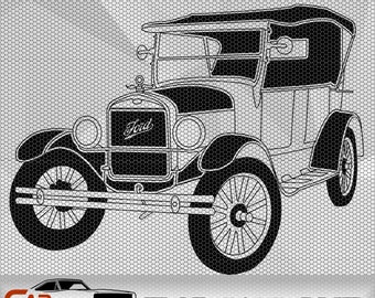 1927 Ford Model A SVG , Ford Model A 1931 , Vector, Illustration ...