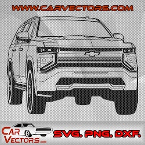 Chevrolet Tahoe 2024 Front SVG, Png, Chevrolet Tahoe Vector Art ...