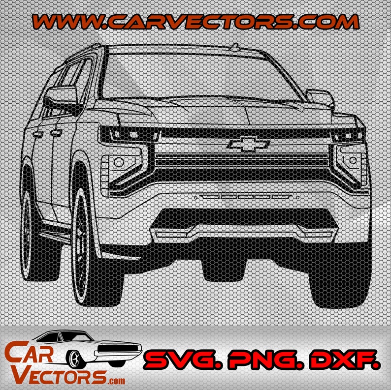 Chevrolet Tahoe 2024 Front SVG, Png, Chevrolet Tahoe Vector Art ...