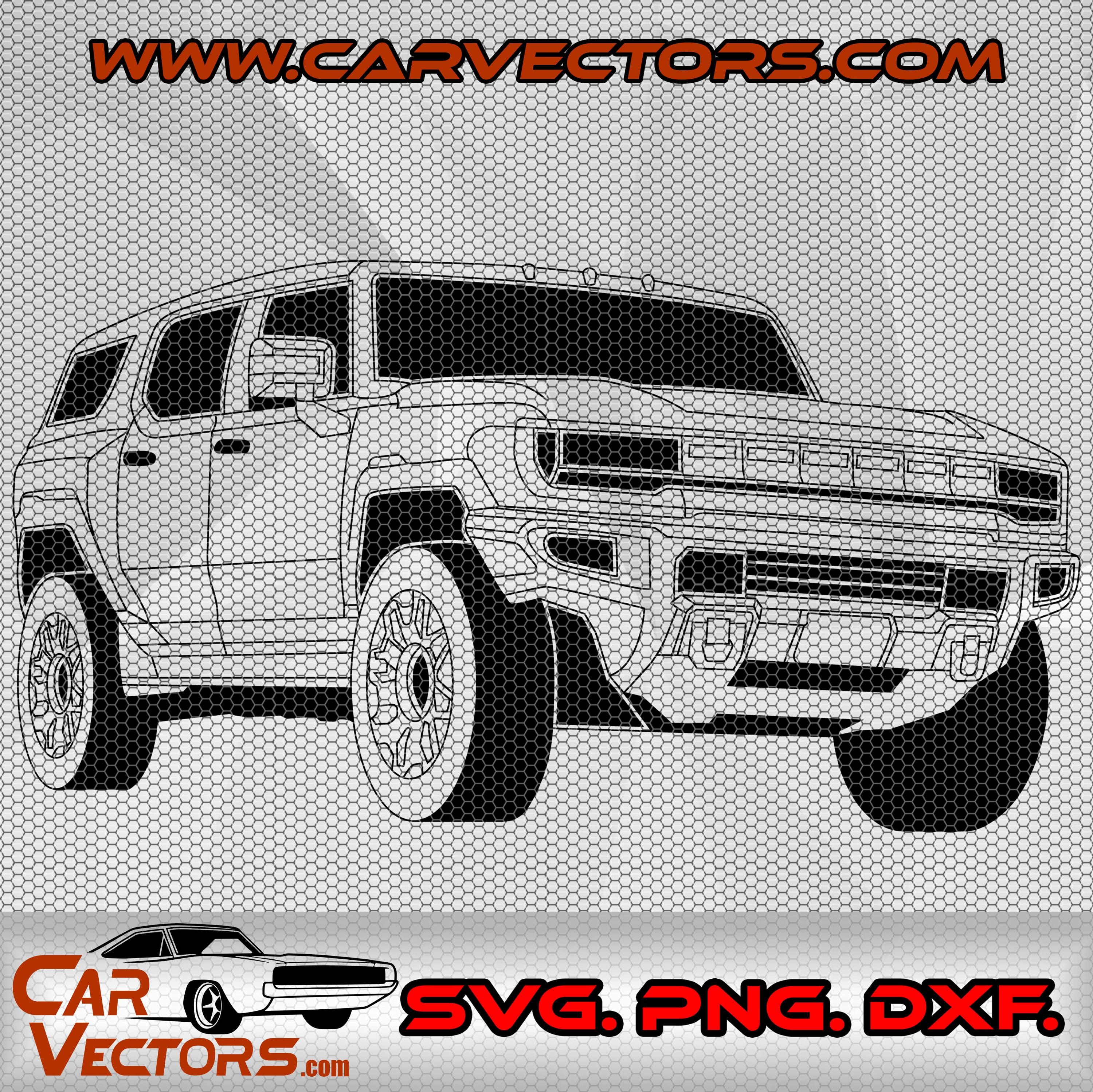 2024 HUMMER EV Suv SVG, Hummer Png, Vector Art Illustration Drawing ...