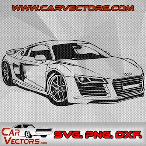 2012 Audi R8 Quattro SVG, PNG, Vector Art, Illustration, Drawing, Audi ...