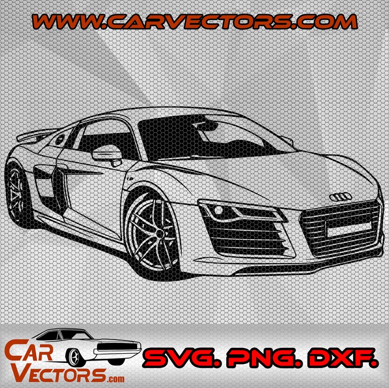 2012 Audi R8 Quattro SVG, PNG, Vector Art, Illustration, Drawing, Audi ...