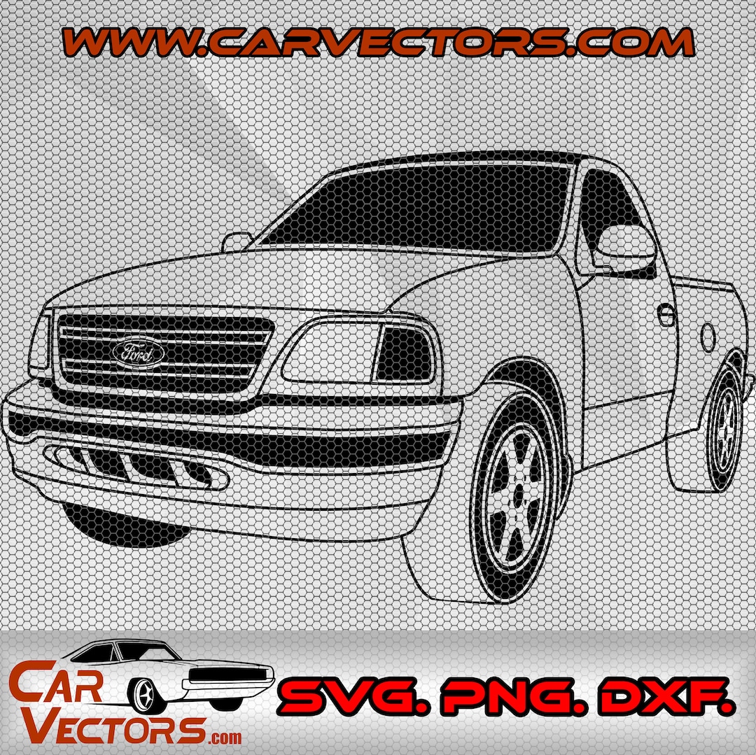 2000 Ford F-150 Pickup Truck SVG, Ford Old Pick up Truck Png, Ford F ...