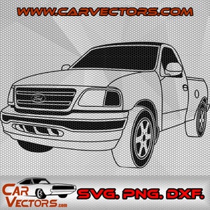 2000 Ford F-150 Pickup Truck SVG, Ford Old Pick up Truck Png, Ford F ...