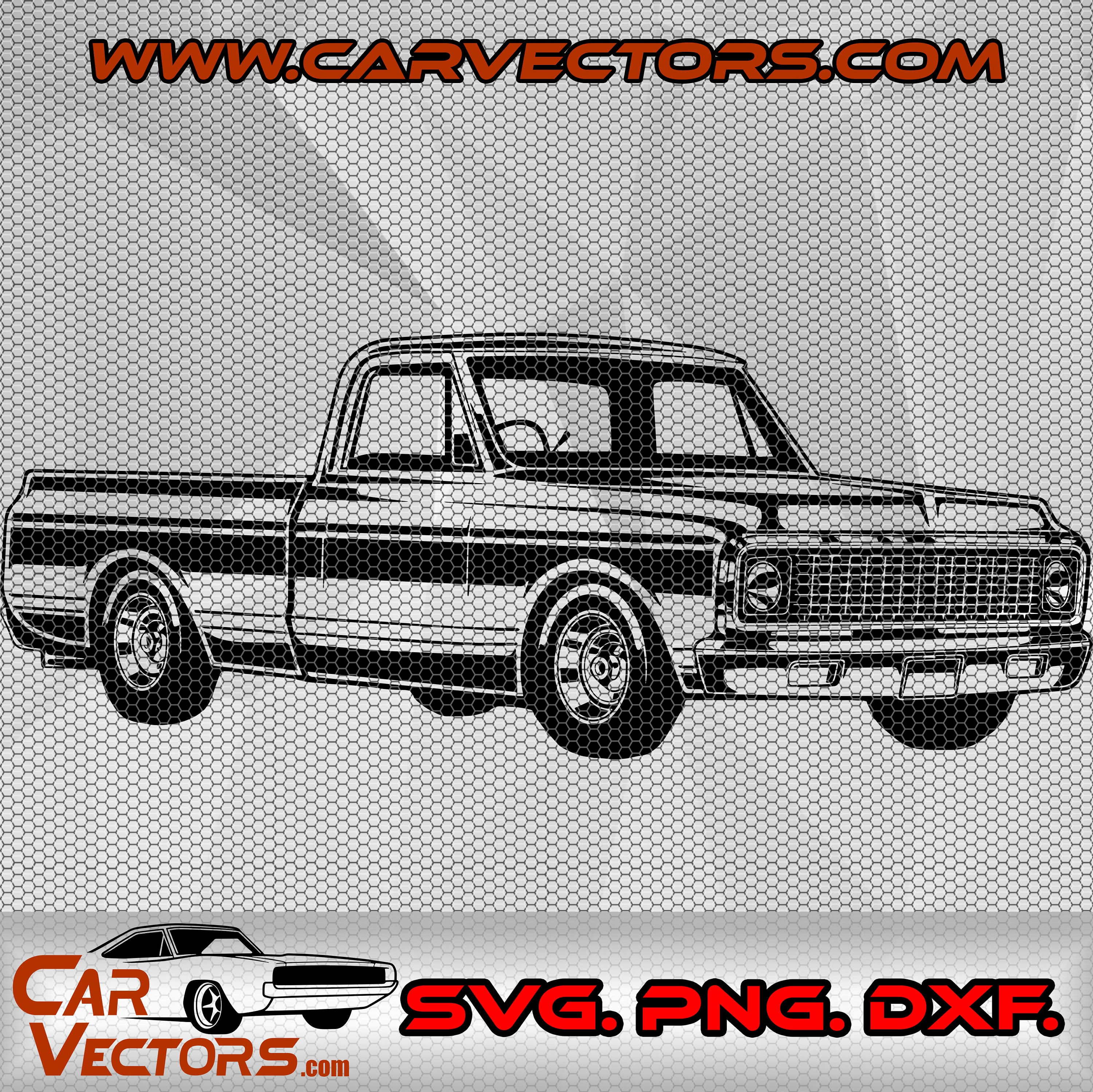 1970 Chevy C10 Truck Classic American PNG SVG, Cut File, Vector ...