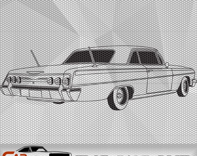 1964 Chevy Impala Digital Logo for Printing | High Resolution Svg ...