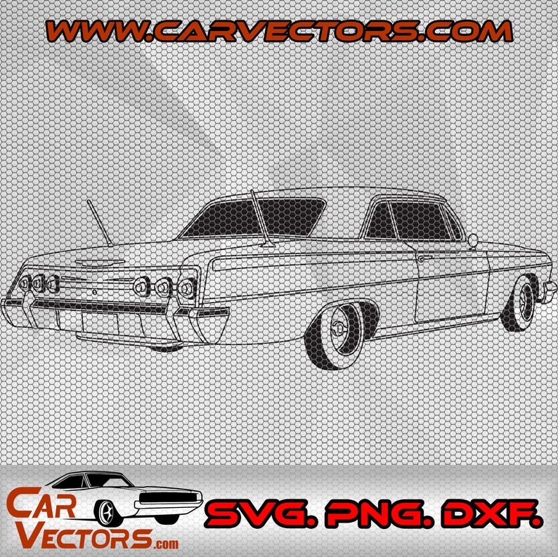 Lowrider 62' Impala Chevy SVG, 1962 Chevrolet Impala American Muscle ...