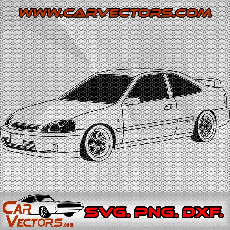 1999 Honda Civic Svg - Etsy
