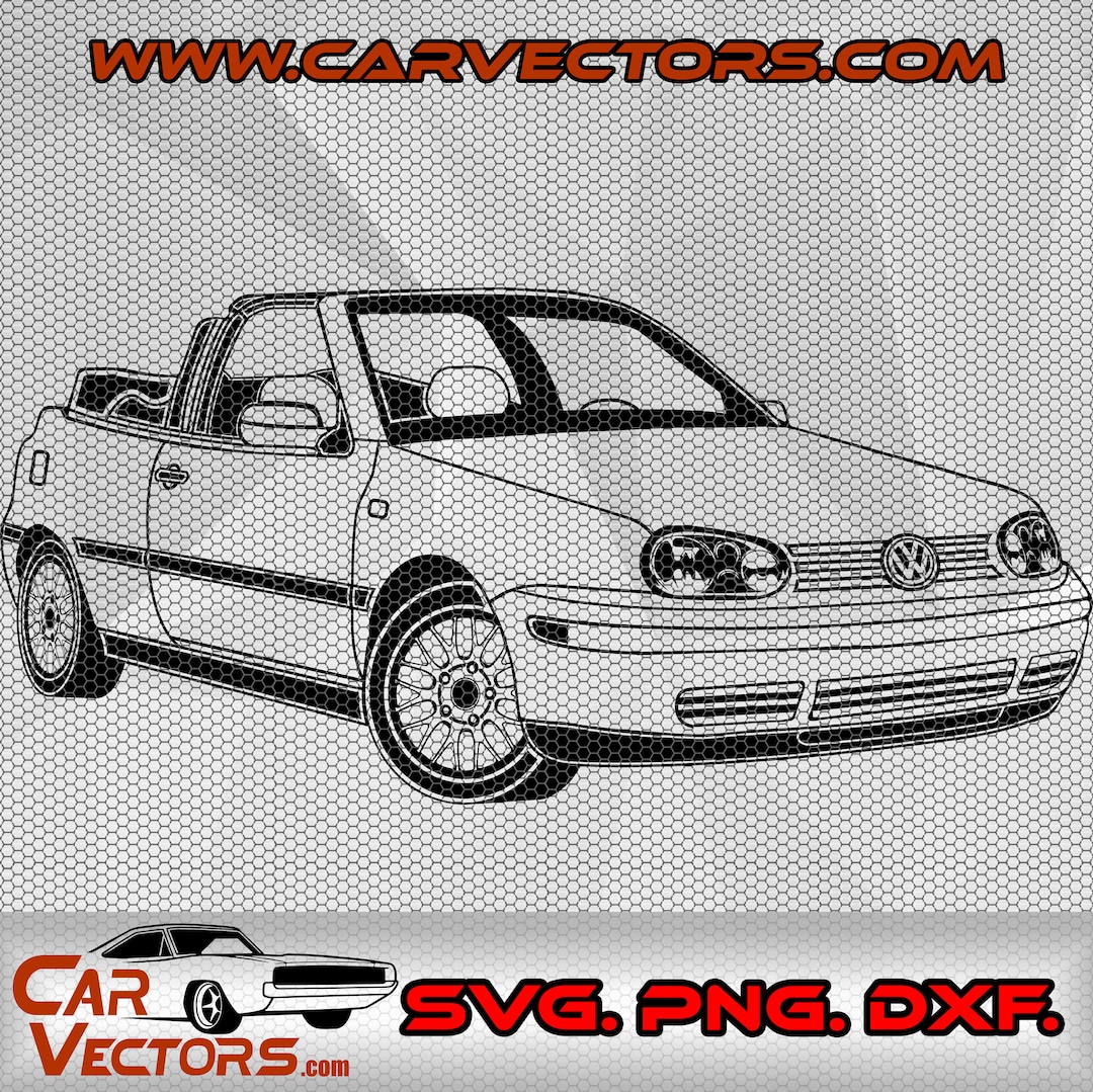 Volkswagen Golf IV 4 Cabrio SVG, Vw Golf 4 Convertible Png, Volkswagen ...