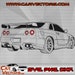 Nissan SKYLINE R34 Design SVG, Vector Art Illustration Drawing, Skyline ...