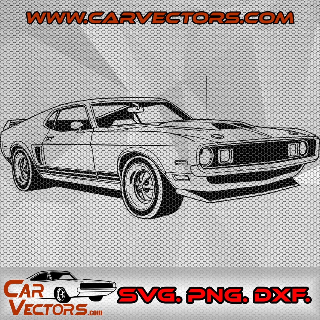 MUSTANG MACH 1 1973 SVG, American Muscle, Mustang Png, Vector Art ...