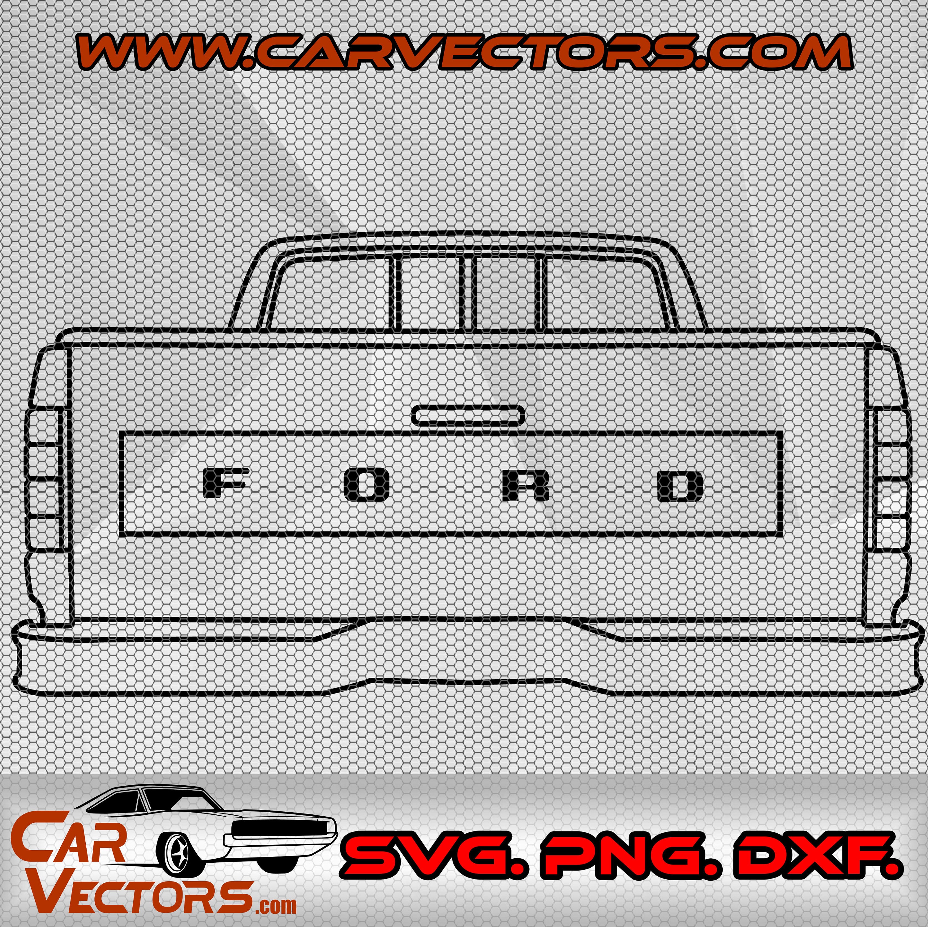 1983 Ford F-150 Rear View Pickup Truck SVG, Ford Old Pick up Truck Png ...