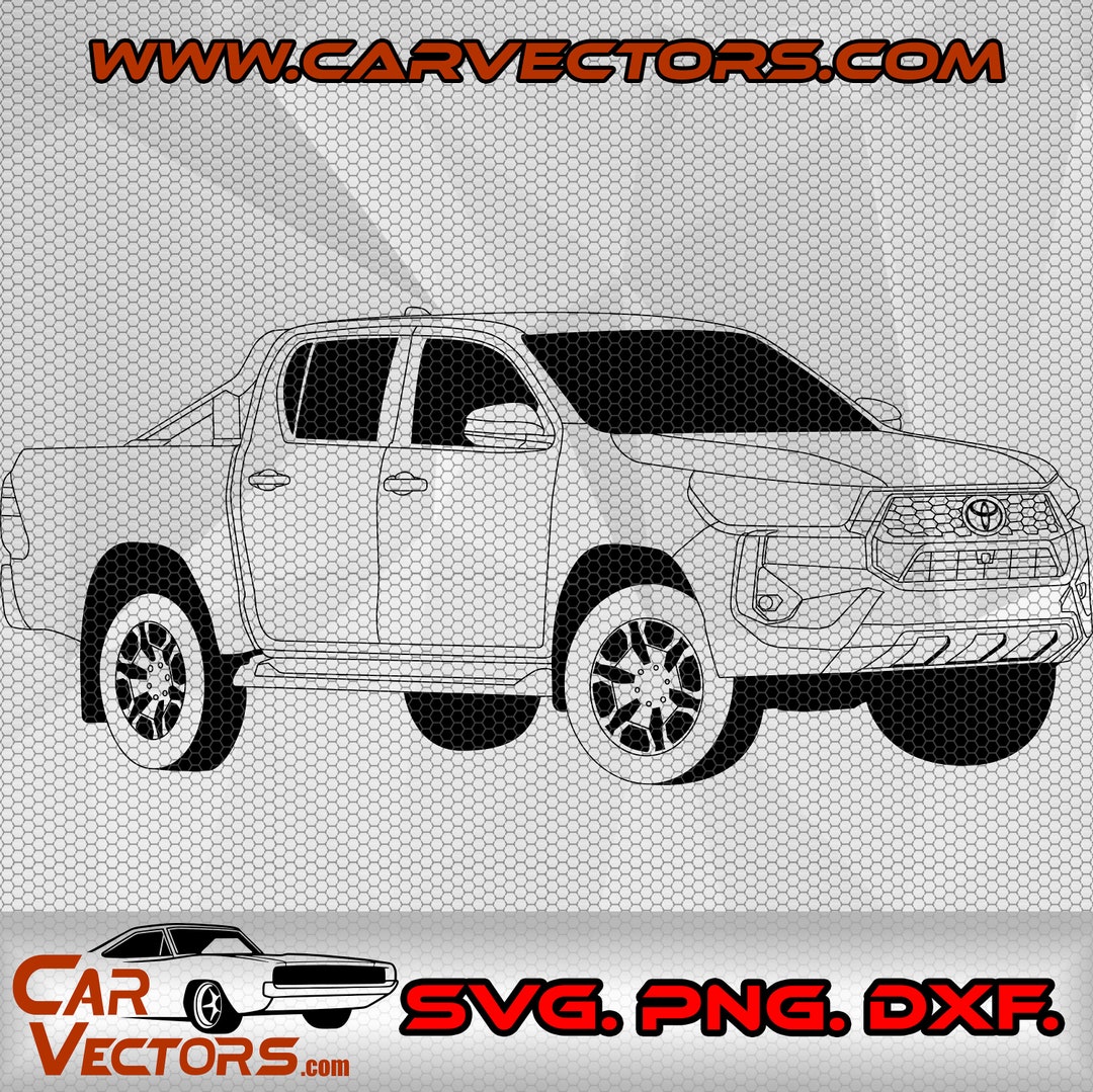 Toyota Hilux Pick up 2024 SVG, Toyota Hilux Png,cut File, Drawing ...