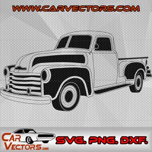 1950 Chevrolet 3100 5-window Pickup Truck SVG, Chevy Old Pick up Truck ...