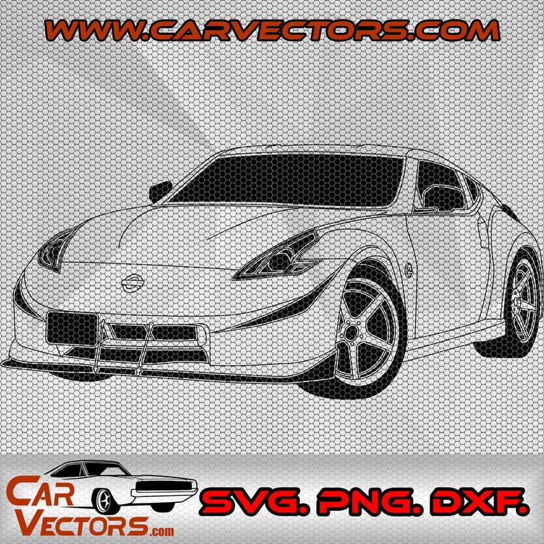Nissan 370Z Nismo SVG, Vector Art Illustration Drawing, Nissan 370Z ...