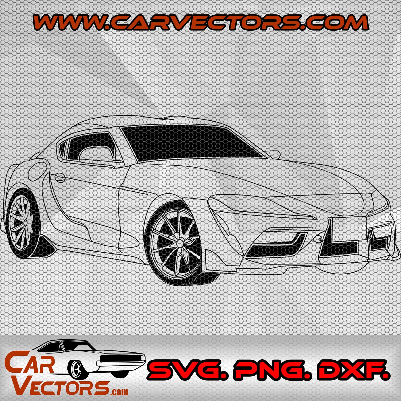 Toyota Supra MK5 2023 SVG, Vector Art Illustration Drawing, Supra MK5 ...