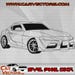 Toyota Supra MK5 2023 SVG, Vector Art Illustration Drawing, Supra MK5 ...