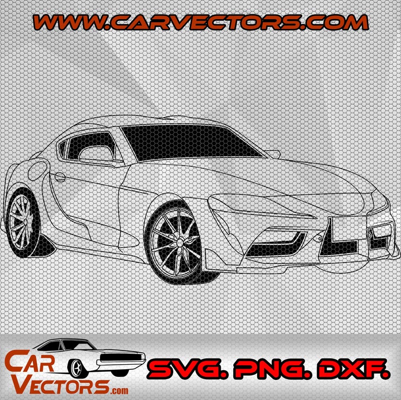 Toyota Supra MK5 2023 SVG, Vector Art Illustration Drawing, Supra MK5 ...