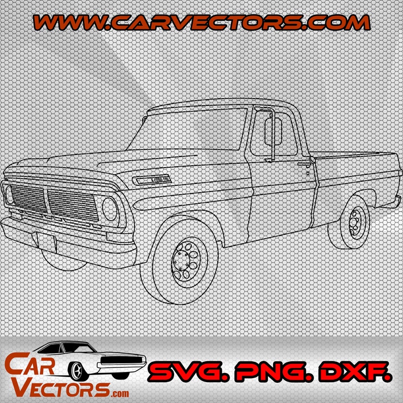 1970 Ford F100 Pick up Truck Classic American PNG SVG, Cut File ...