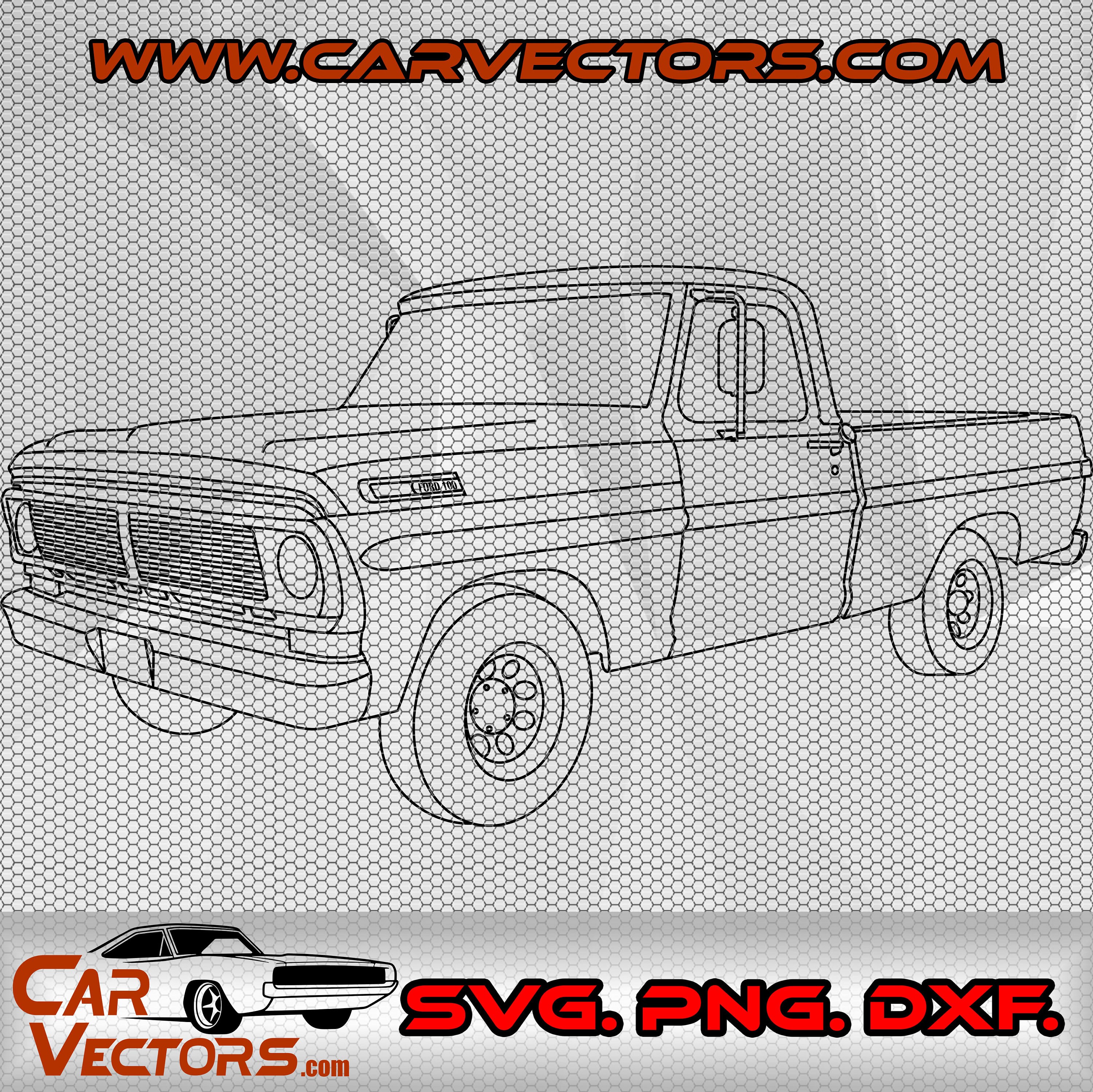 1970 Ford F100 Pick up Truck Classic American PNG SVG, Cut File ...