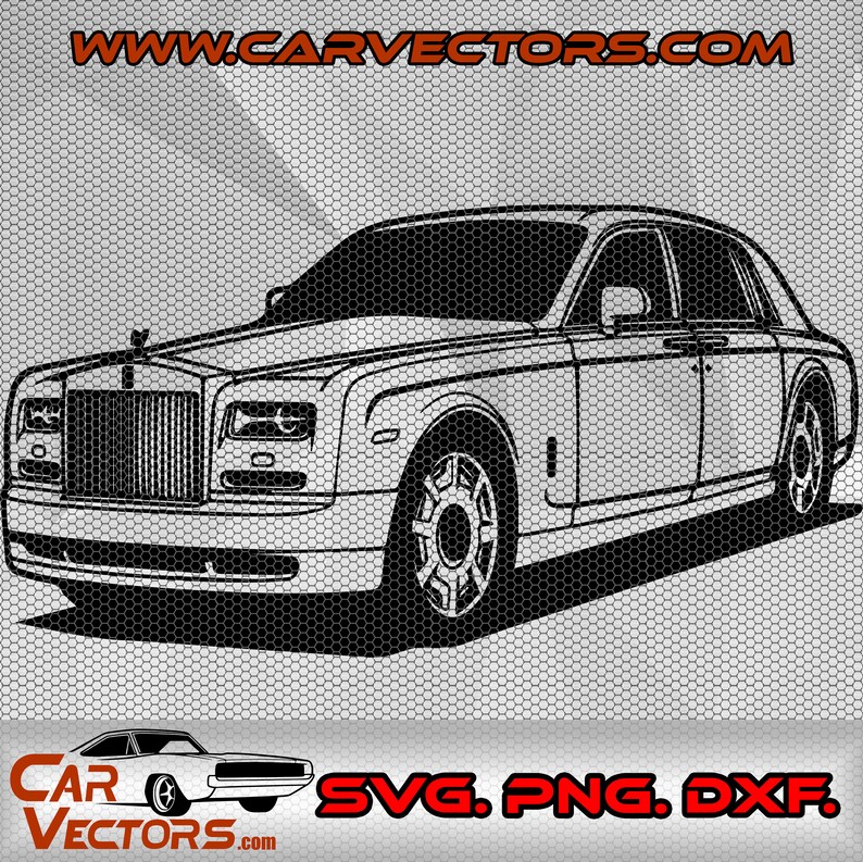 Rolls Royce Phantom SVG, RR Phantom Png, Vector Art Illustration ...