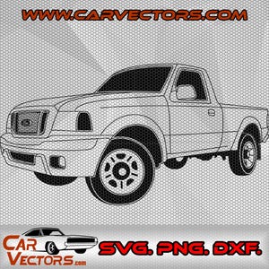 Ford Ranger Regular Cab 2004 SVG Pick up Truck PNG SVG, Cut File ...