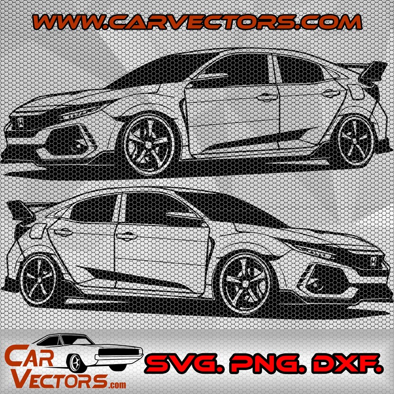 Honda Civic V-tec 2023 SVG ,civic JDM PNG, Cut File, Drawing ...