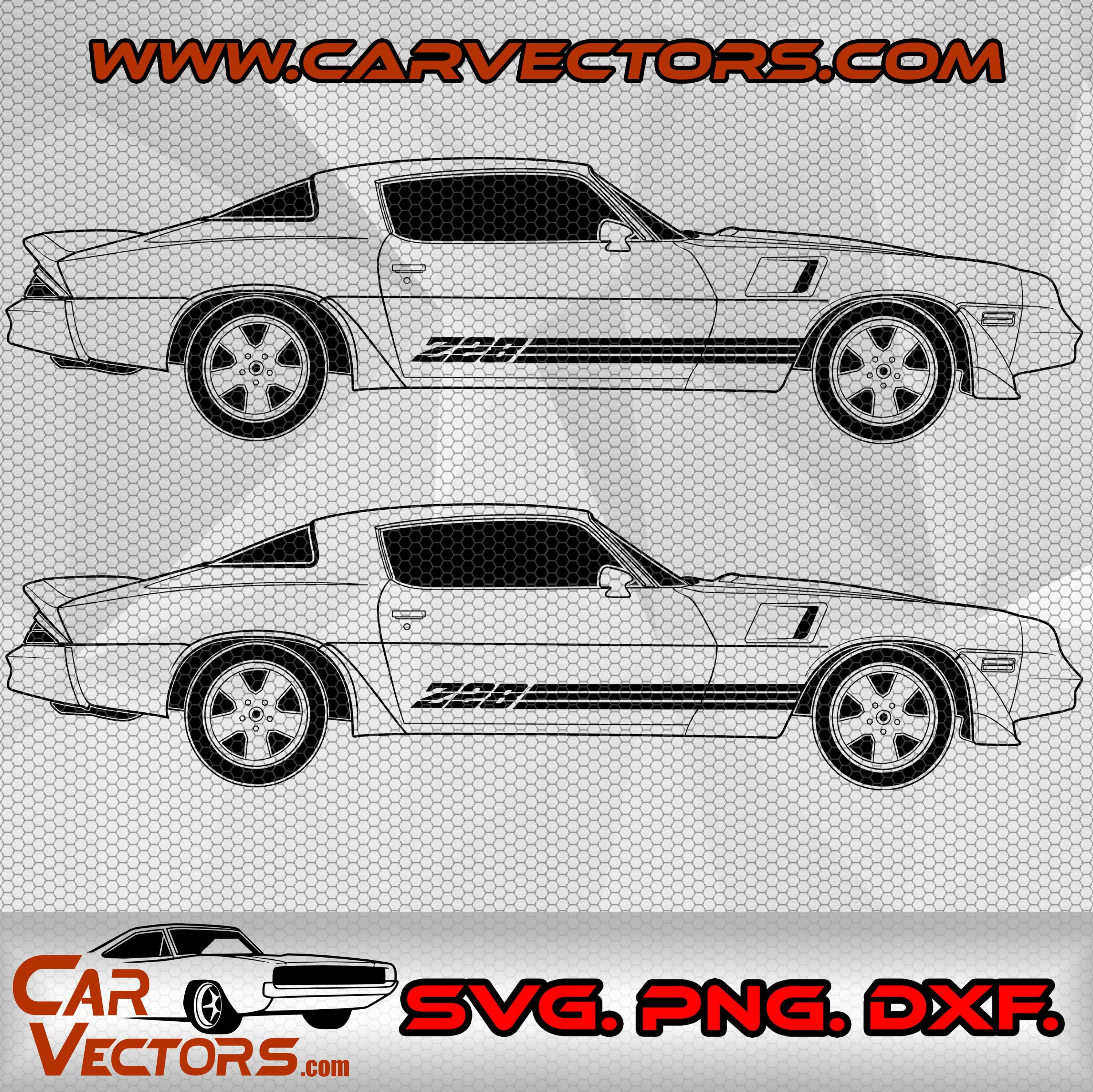Camaro Z28 1981 SVG, Chevy Camaro Z28 81 PNG, Illustration Drawing ...