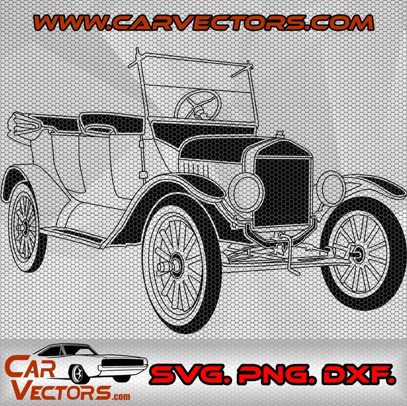 1924 Model T Touring Convertible SVG , 1924 Model T Touring Open Top ...