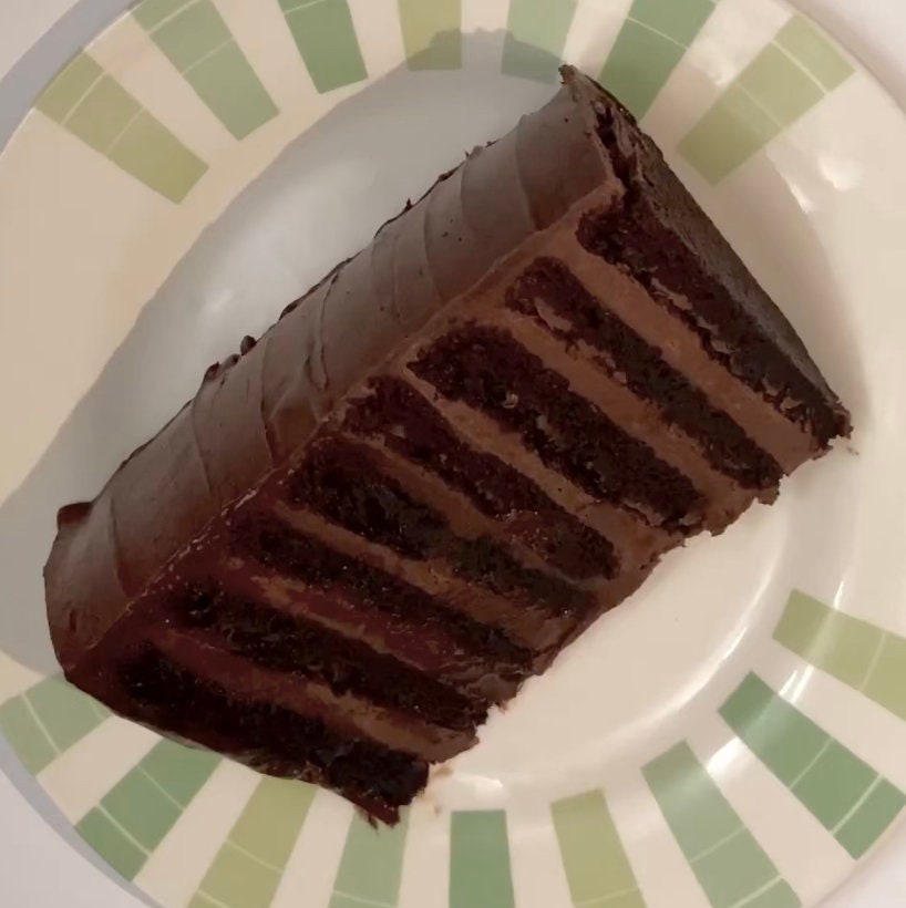 16 LAYER Chocolate Ganache Cake Slice - Etsy