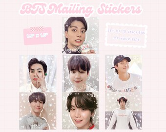Bangtan BTS Pink Girly Purikura KPOP Mailing Stickers Jungkook ...