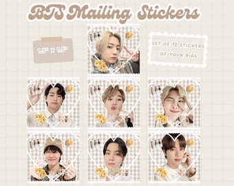 Bangtan BTS Pink Girly Purikura KPOP Mailing Stickers Jungkook ...